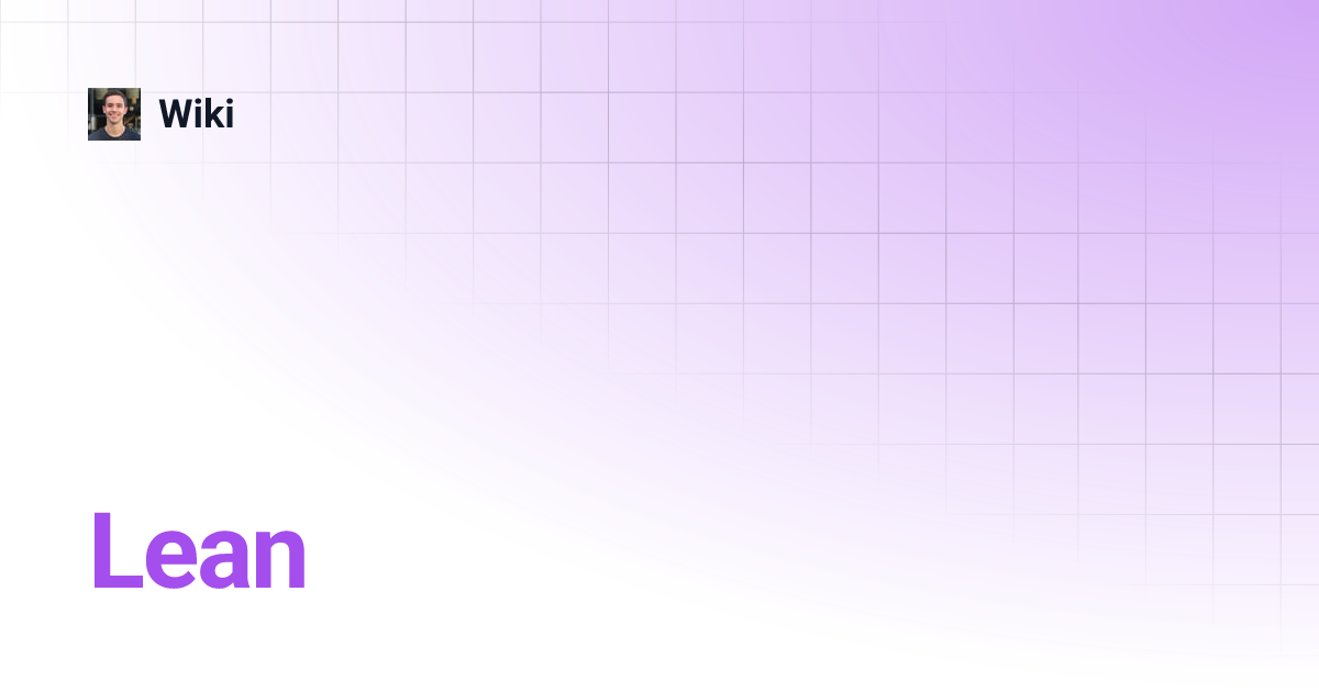 Lean | Wiki